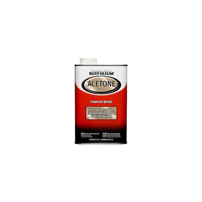 Rust-Oleum 248667 Acetone Thinner Liquid Solvent Clear 1 qt Can